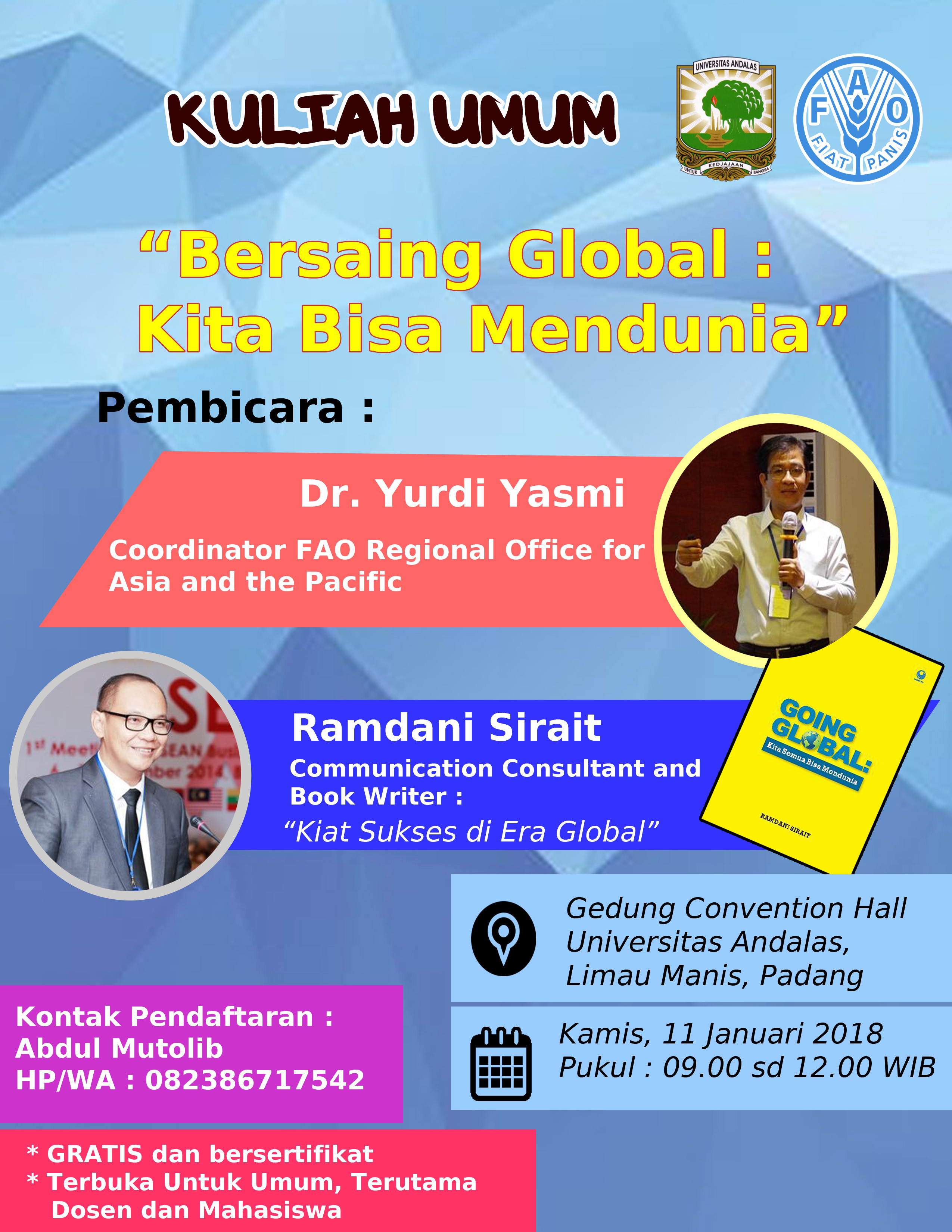 Sekolah Pascasarjana Universitas Andalas - Kuliah Umum “Meningkatkan ...